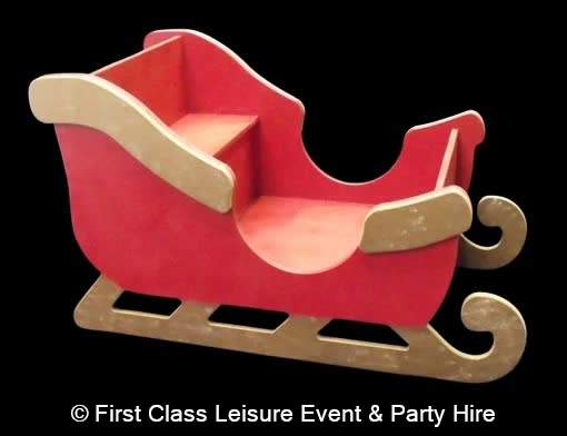 Santa Wooden Sleigh Hire | Christmas Sleigh Hire | Christmas Prop Hire